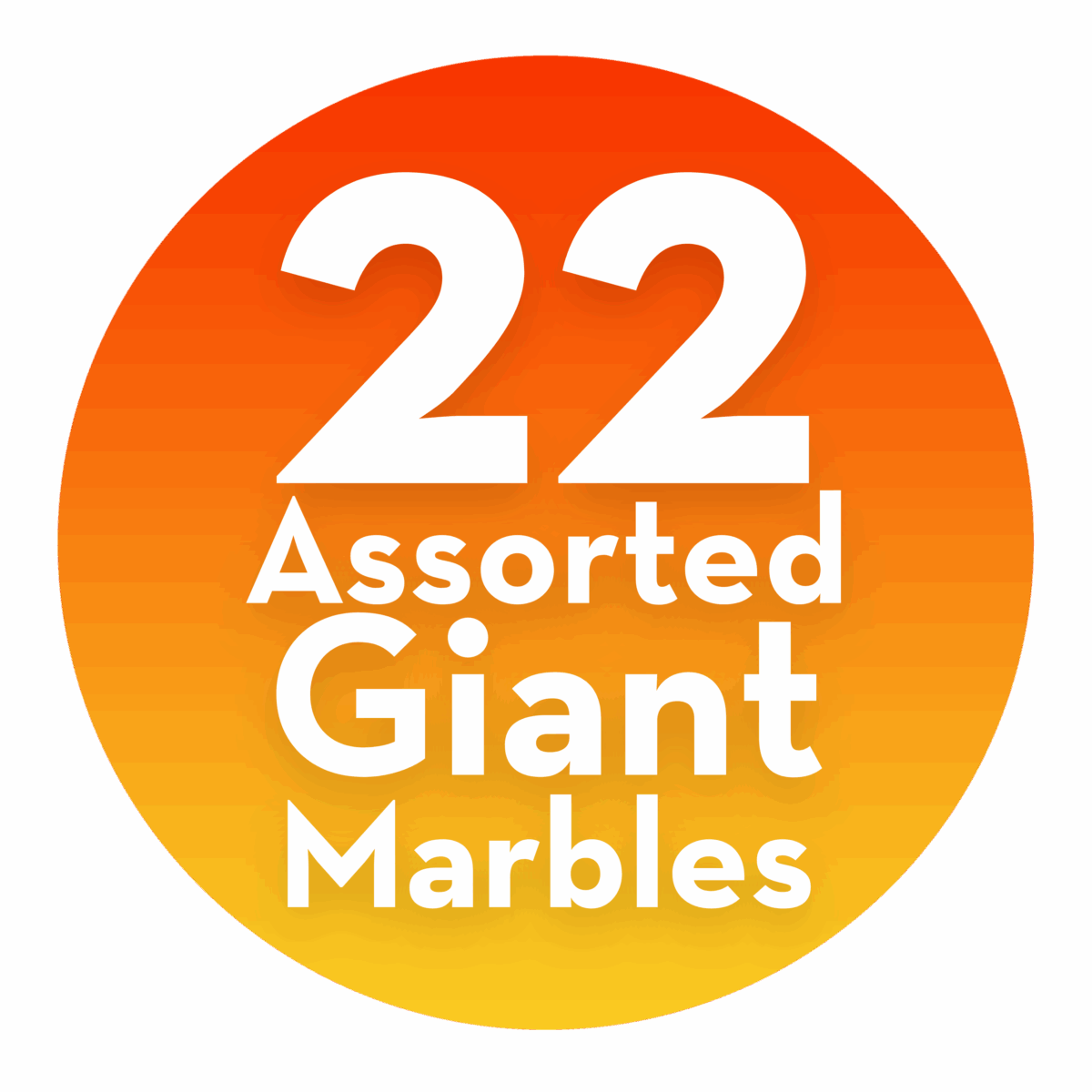 22 Assorted Giant Marbles - House of Marbles US