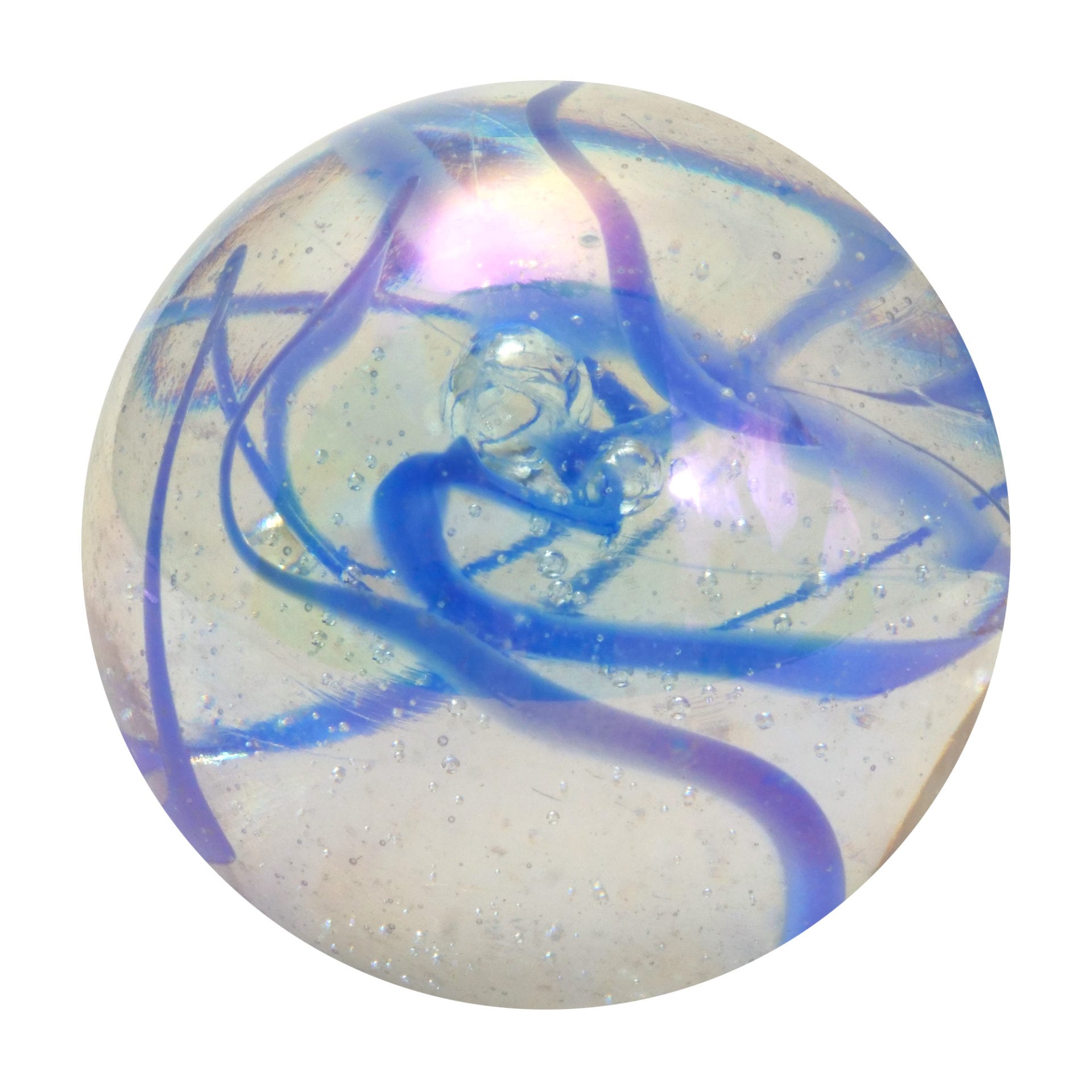 Lustered Spaghetti Marble - Blue - House of Marbles US