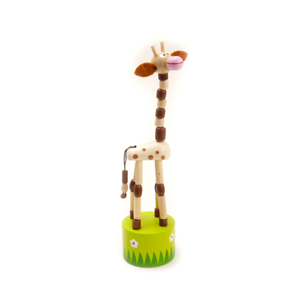 Jiggling Giraffe Thumb Push Toy - House of Marbles US
