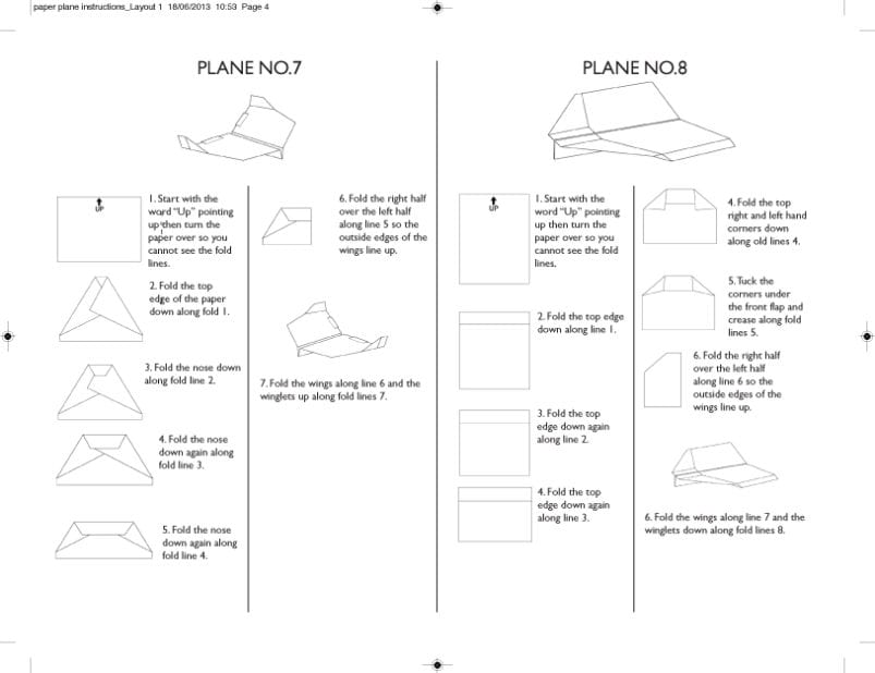 Paper Planes Instructions - House of Marbles US