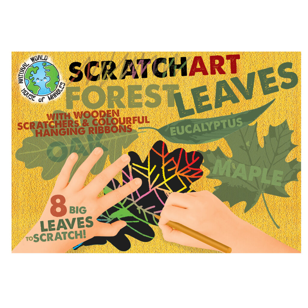 Forest Leaves Scratch Art Set - House of Marbles US