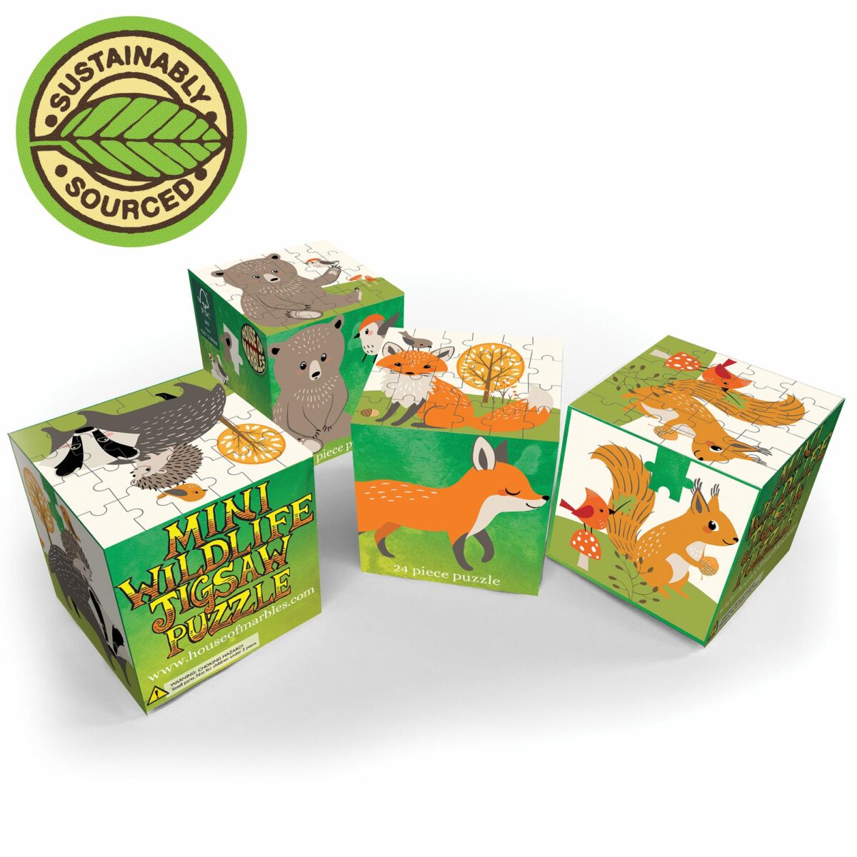 Mini Wildlife Jigsaw Puzzles - House of Marbles US