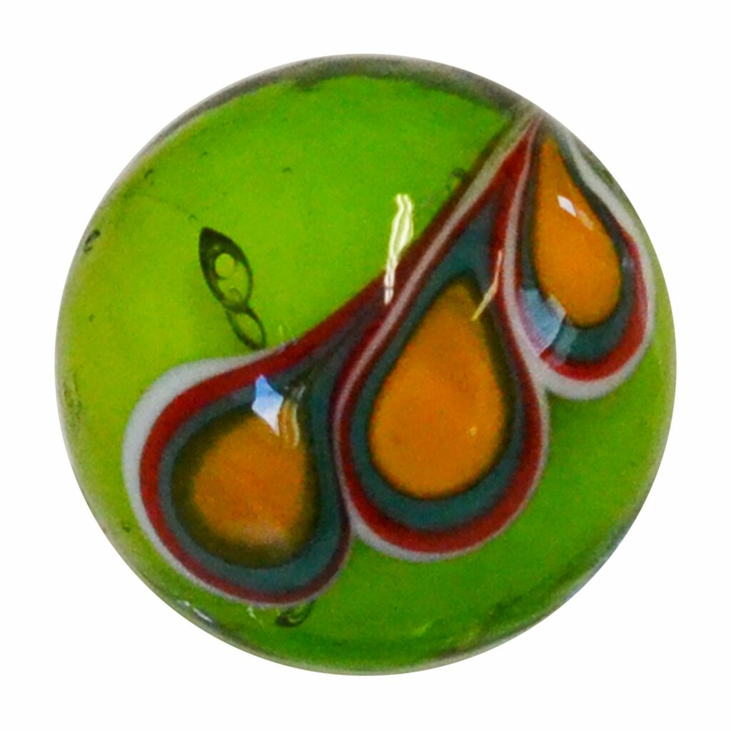 Peacock Feather Marble - Green - House of Marbles US