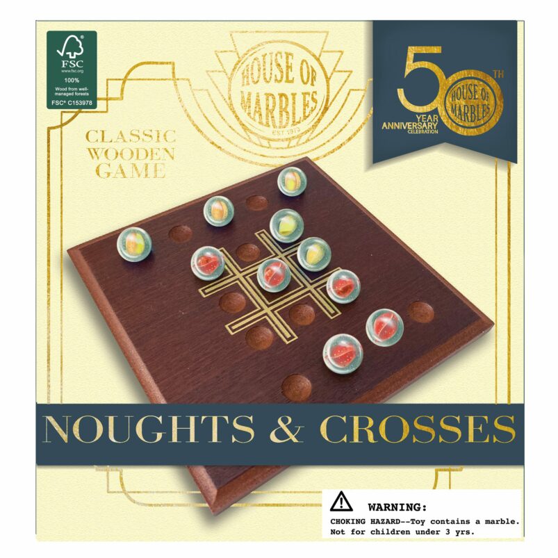Noughts and Crosses Mini Marble Board Game - House of Marbles US