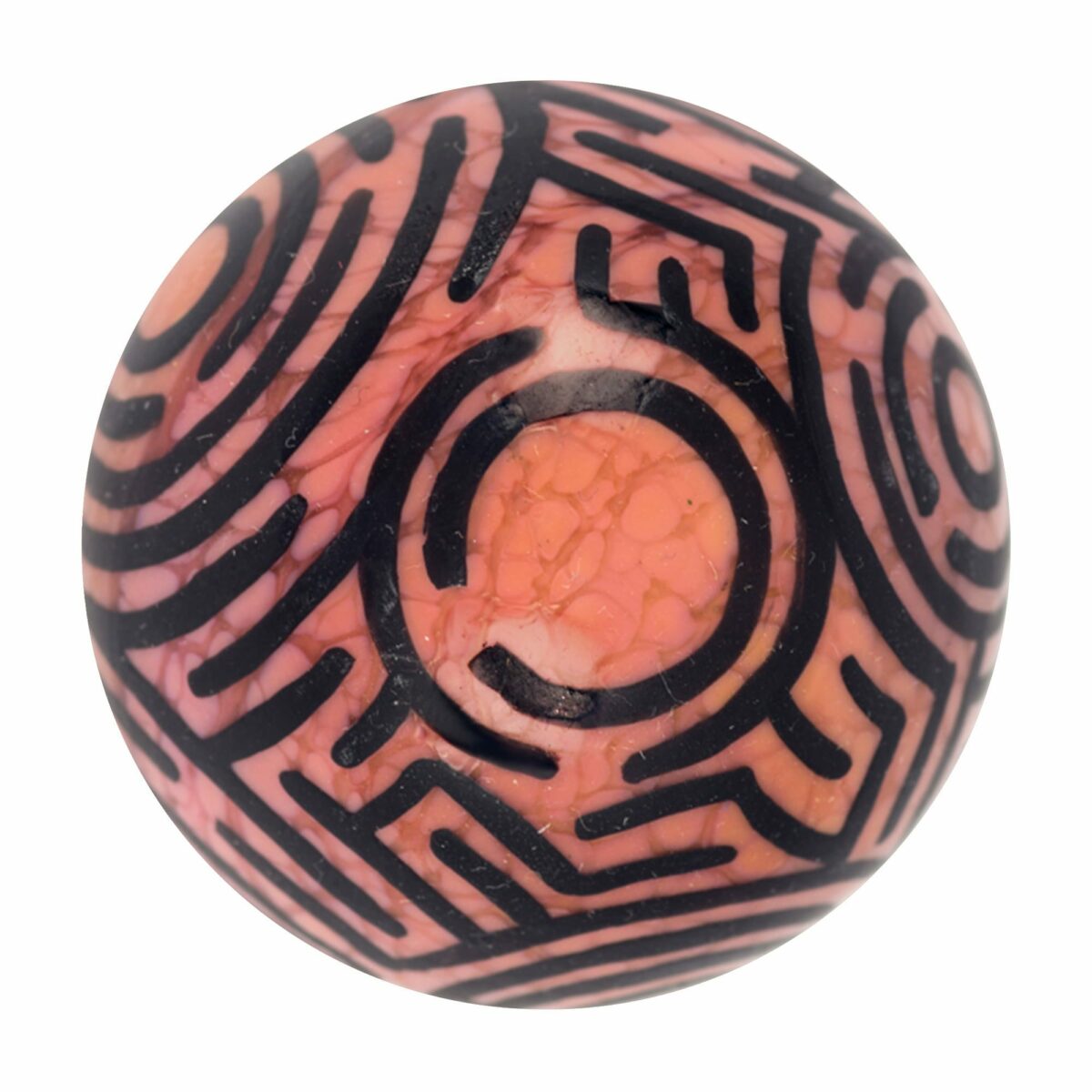 Pink Circles Maze Marble - 38mm - House of Marbles US
