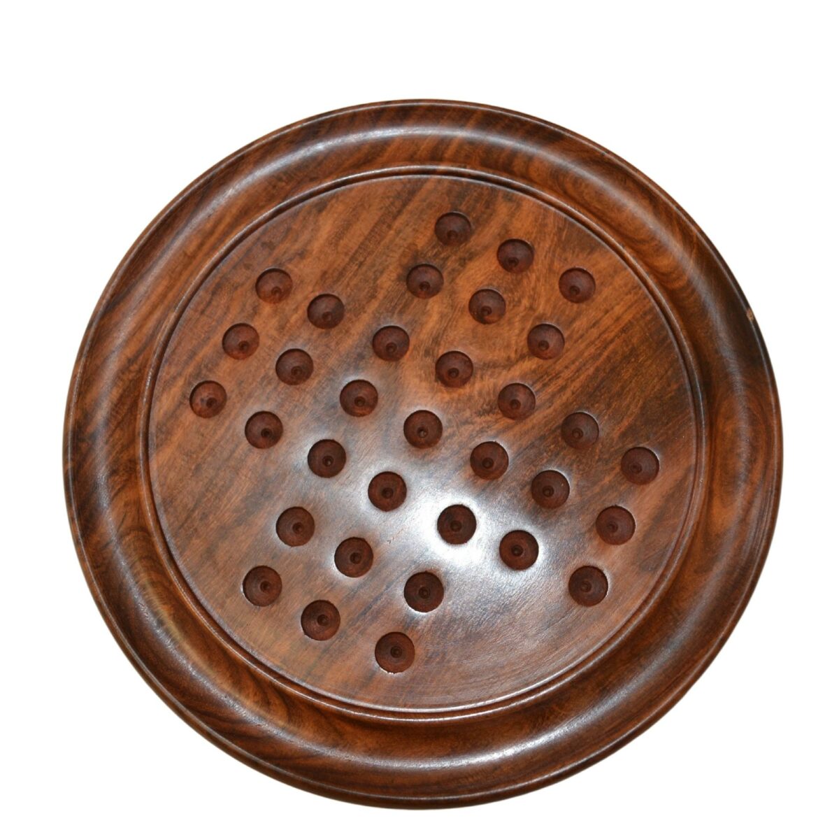 Wooden Solitaire Game Board - Add Your Own Marbles! - House of Marbles US