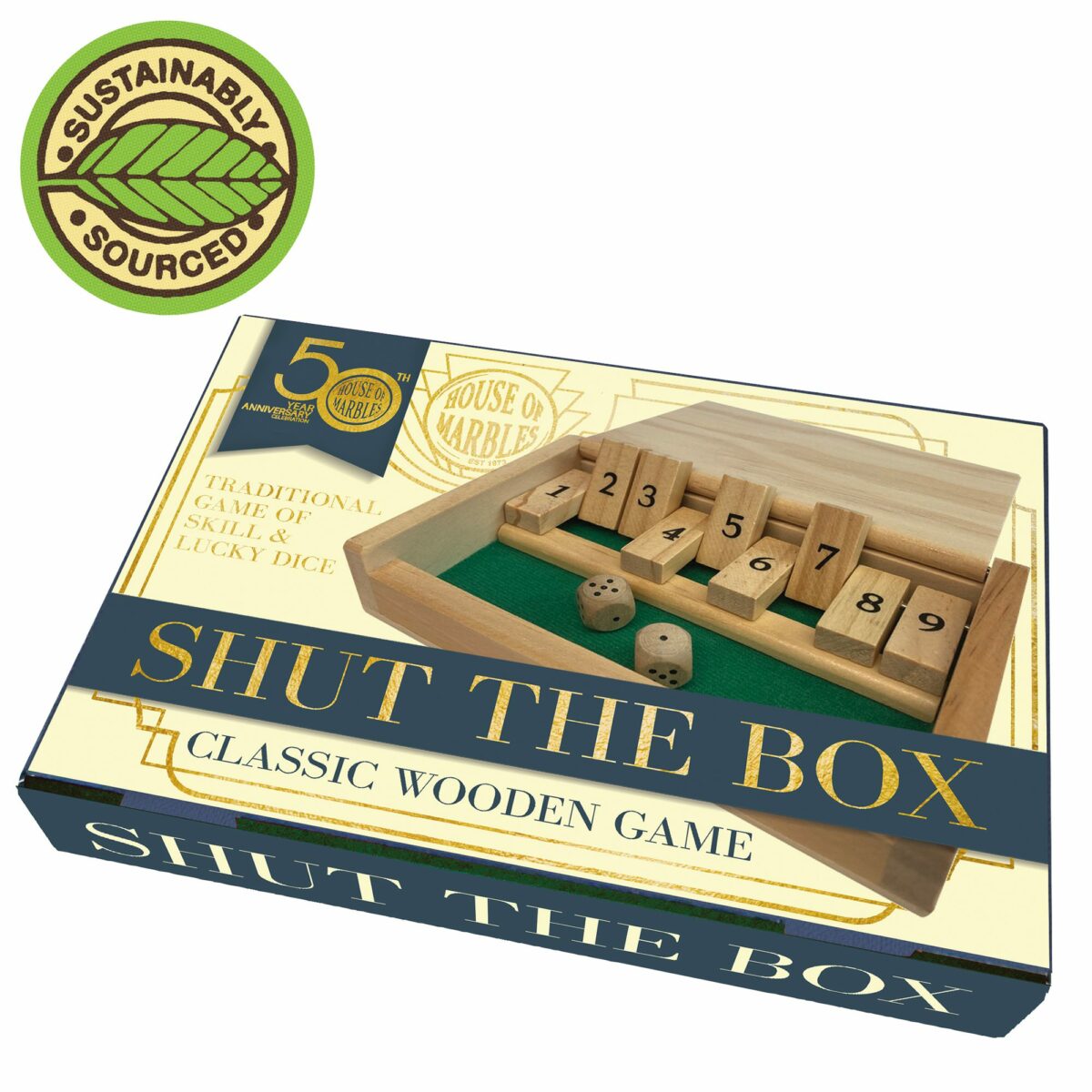 Wooden Shut the Box Game - House of Marbles US