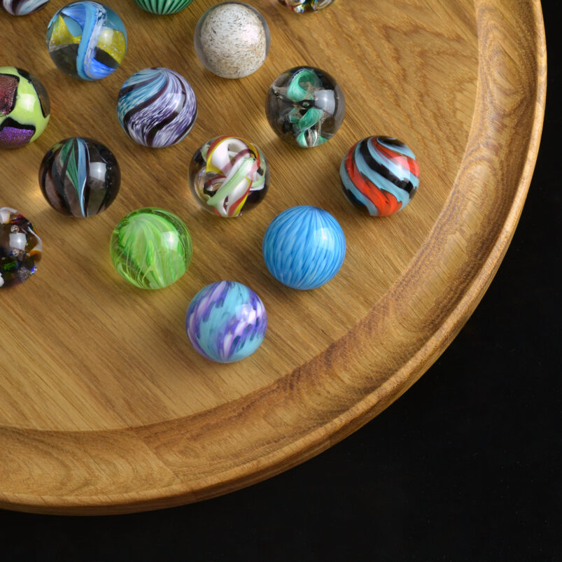 Luxury Solitaire Board Game - Heritage Oak - House of Marbles US