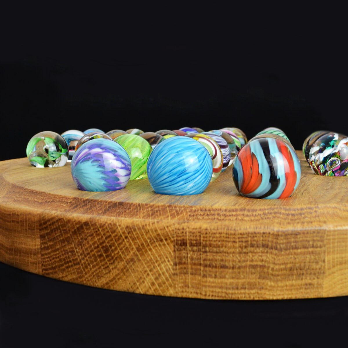 Luxury Solitaire Board Game - Heritage Oak - House of Marbles US