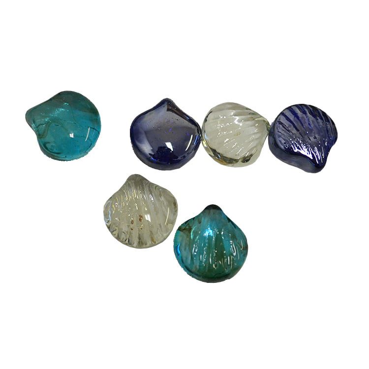 Shell Glass Shapes - Net Bag x40 pieces - House of Marbles US