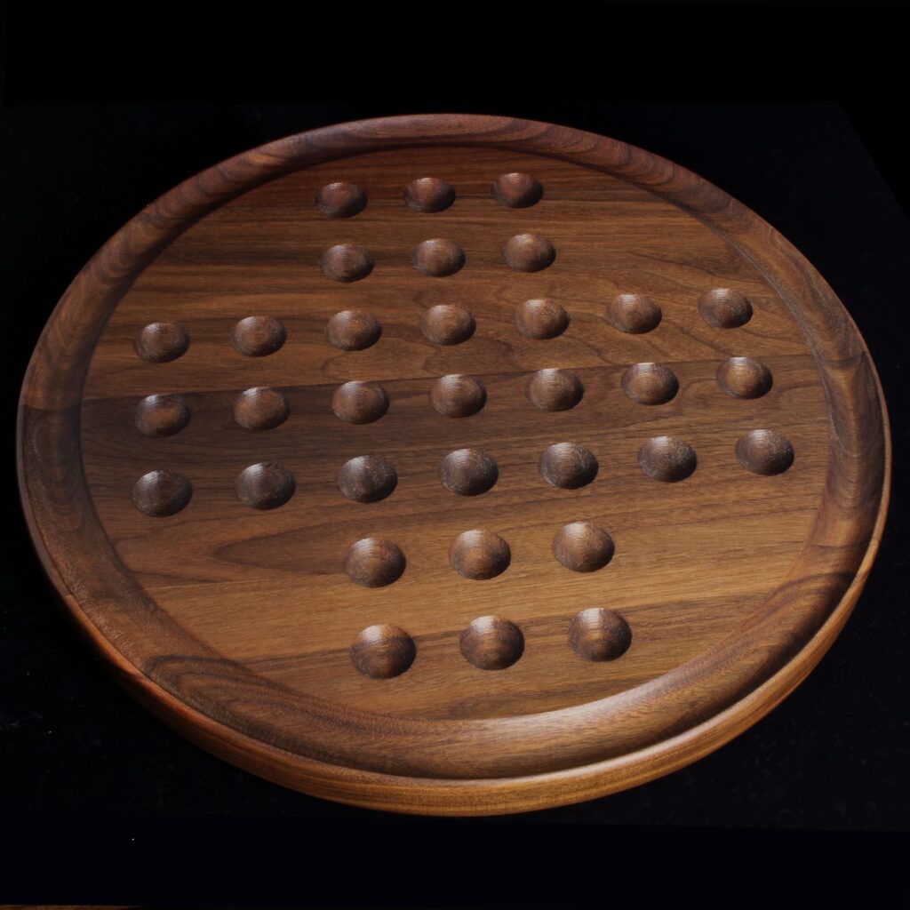 Luxury Marble Solitaire Board Game - Goldstone - House of Marbles US