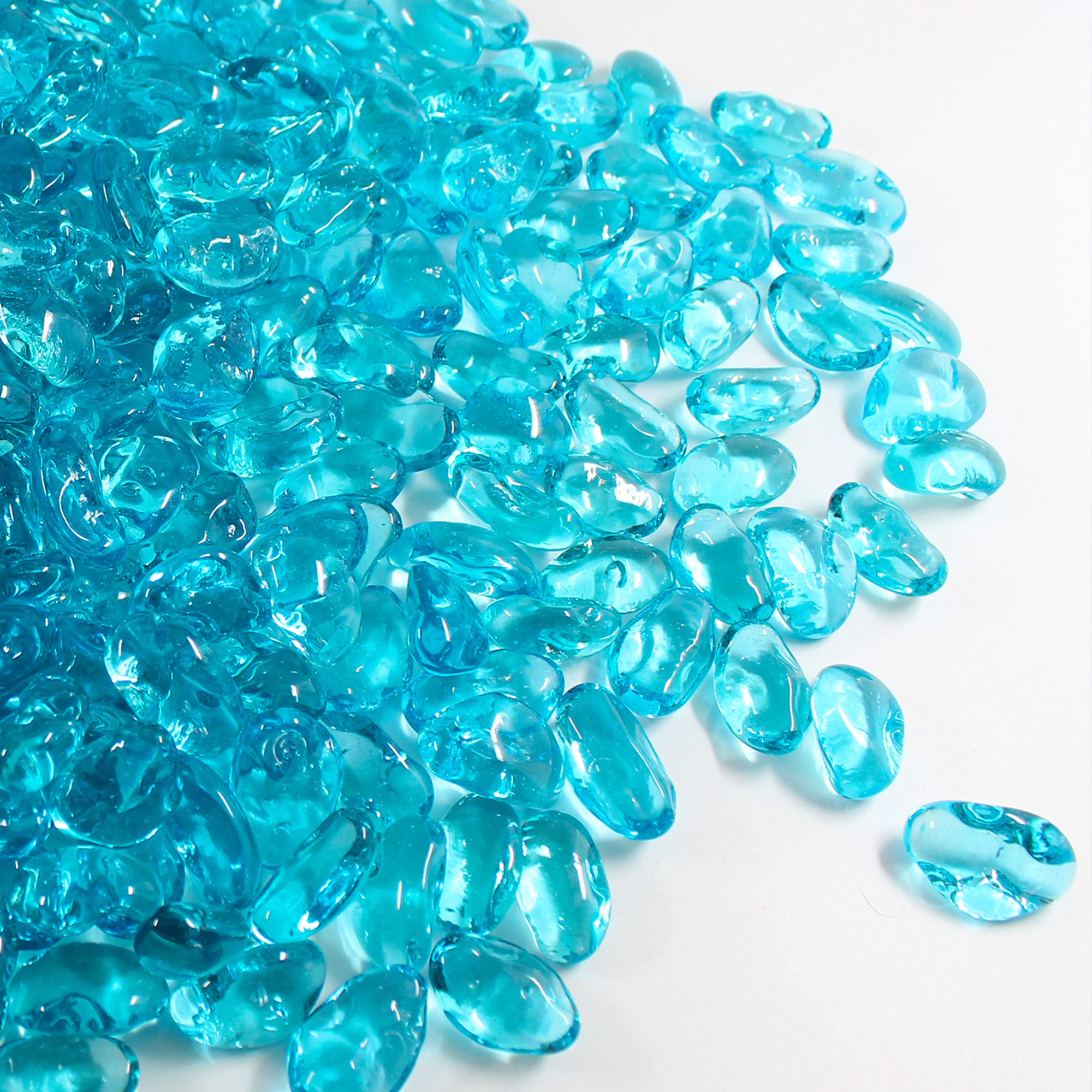 Decorative Glass Stones - Aqua Blue - House of Marbles US