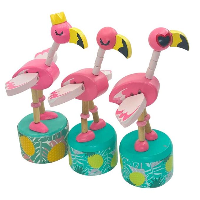Wooden Flapping Flamingo Push-Up Toy - House of Marbles US